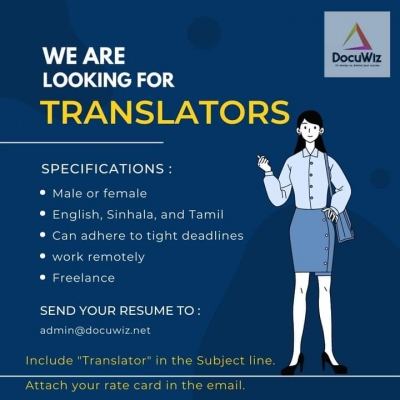 Jobs in Sri Lanka, Colombo, Internship and training